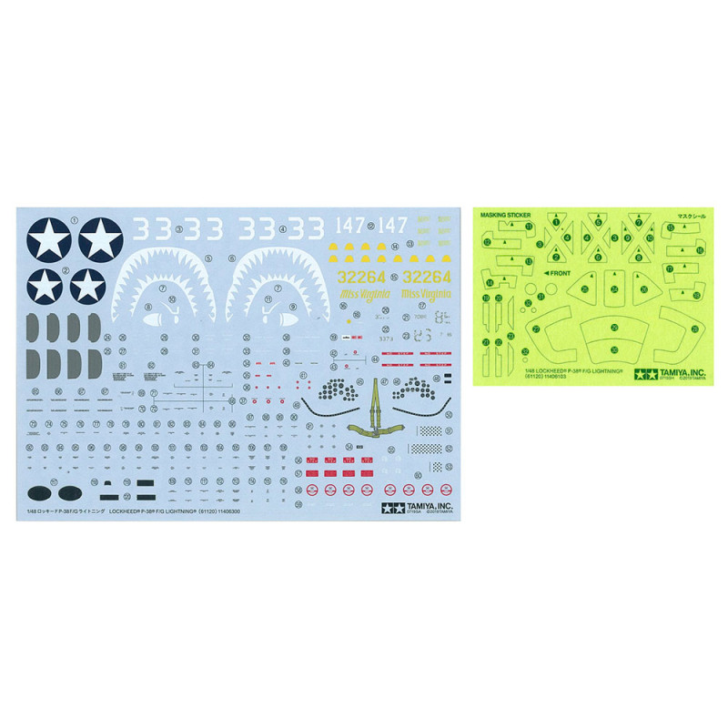 TAMIYA 1/48 LOCKHEED P-38 F/G LIGHTNING (61120)